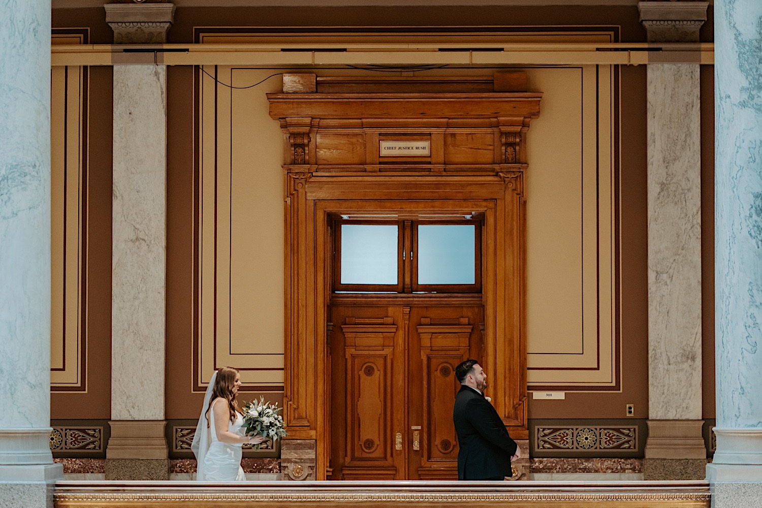 Intimate Wedding at the Indiana State House | Kyleigh & Tyler ...